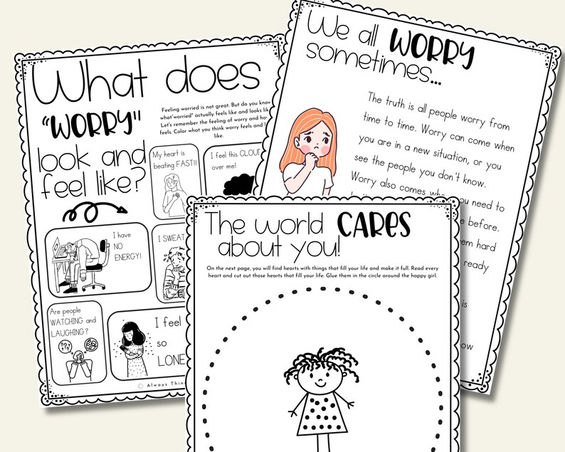 Worry Journal Kid Worry Worksheets for Kids Worry Journal Printable ...