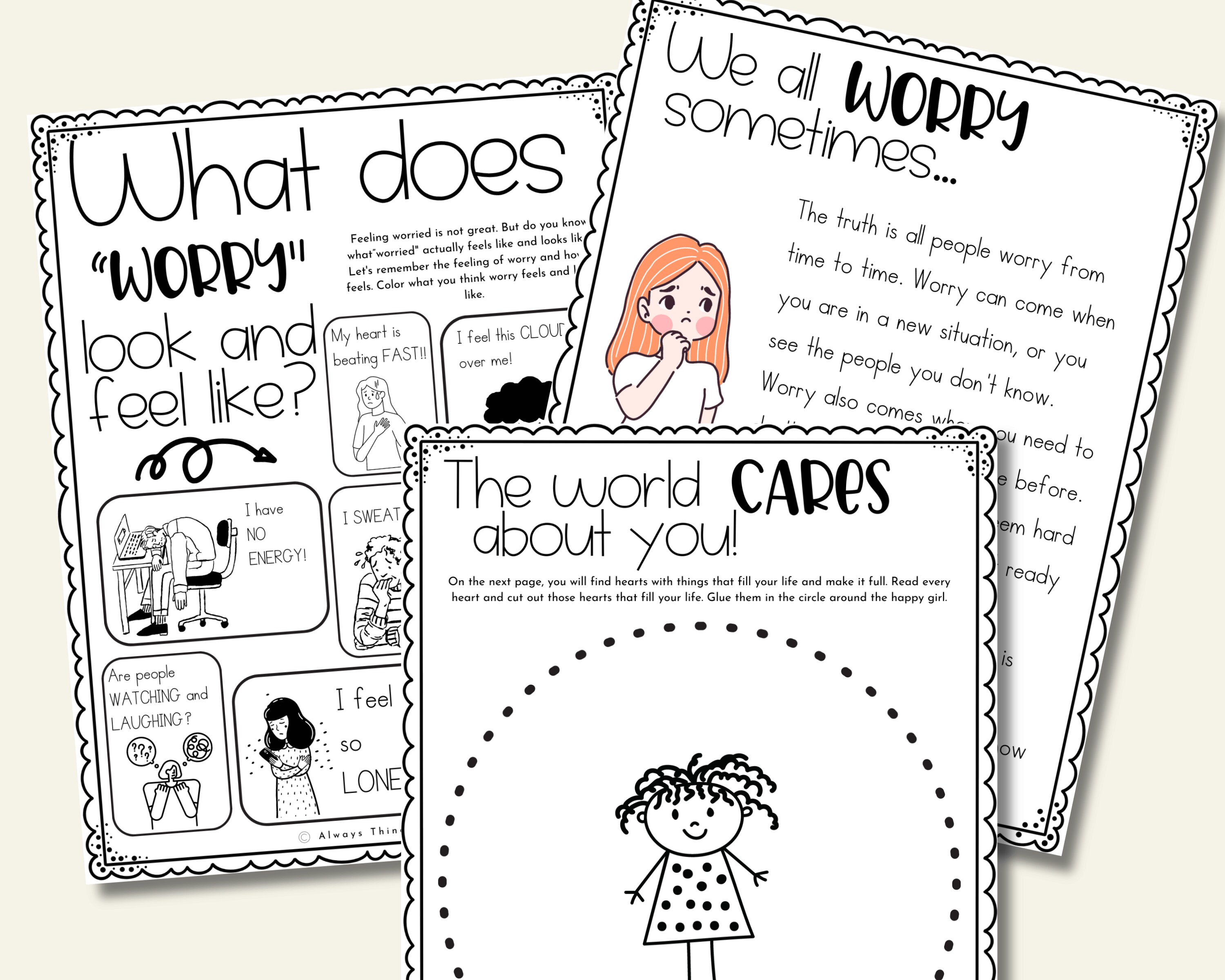 Worry Journal Kid Worry Worksheets for Kids Worry Journal Printable ...