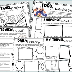Kids Travel Journals Activities Bundle Travel Journal Activities for ...