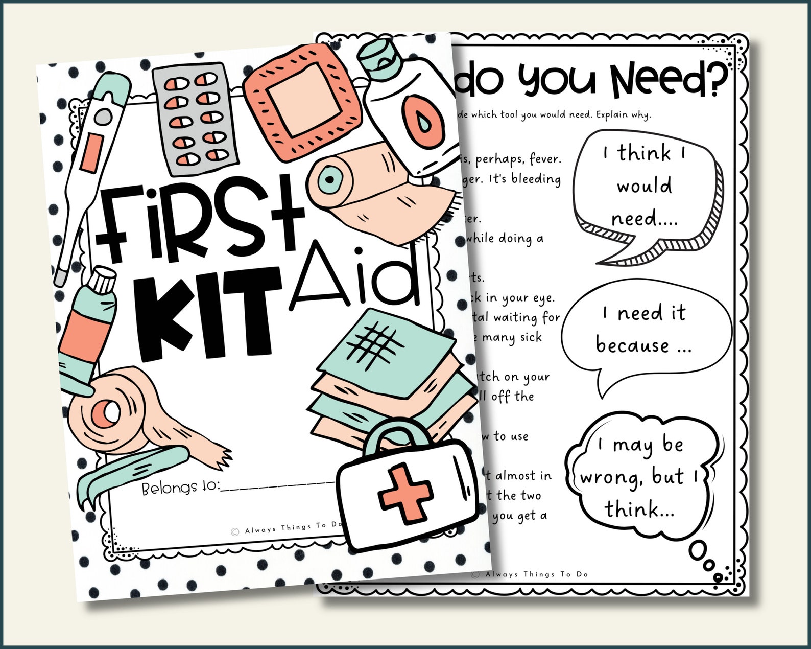 First Aid Kit Kids Travel Activity for Kids Travel Download for Kids ...