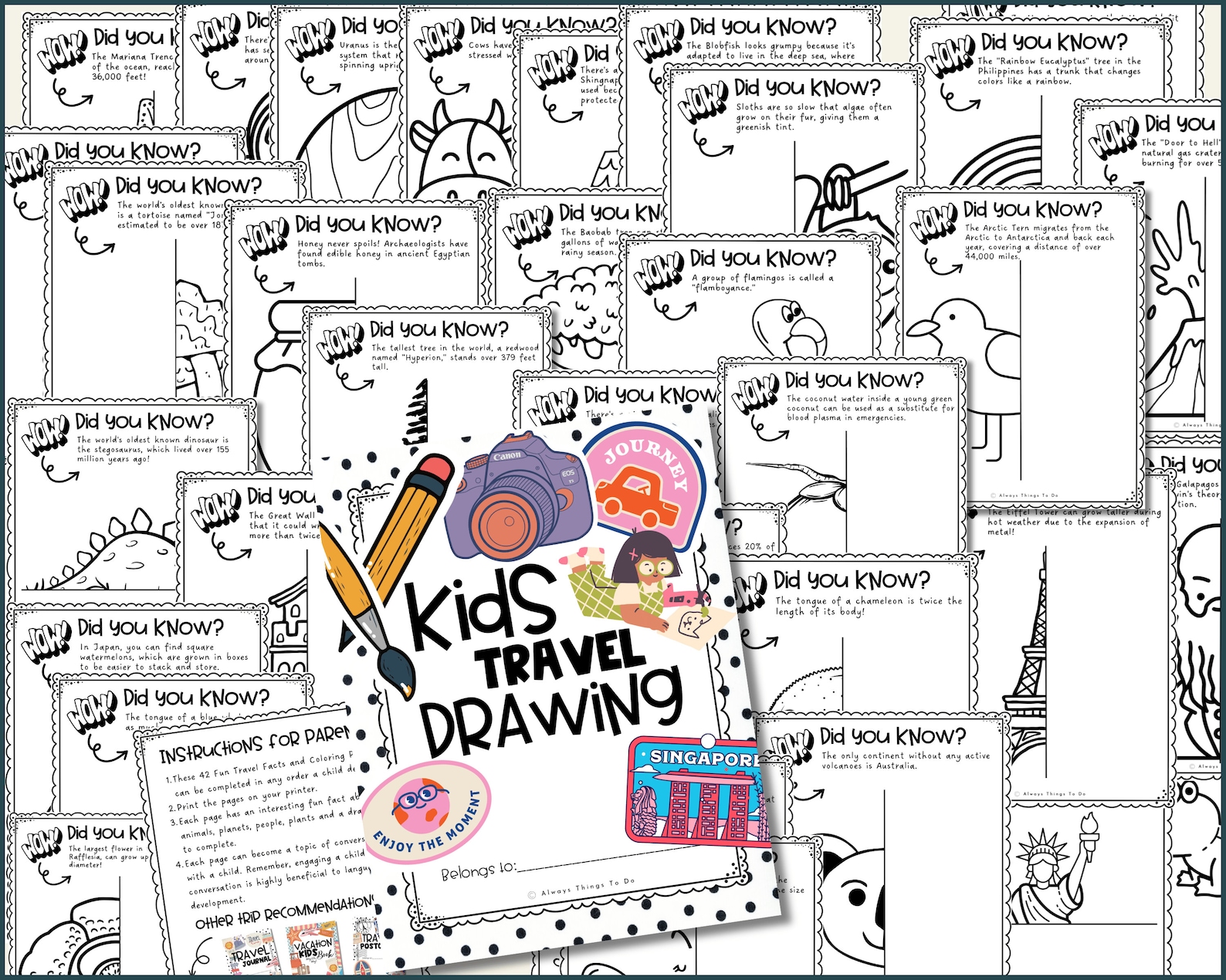 Travel Journal Kit Travel Journal Activities for Kids Travel Journal ...
