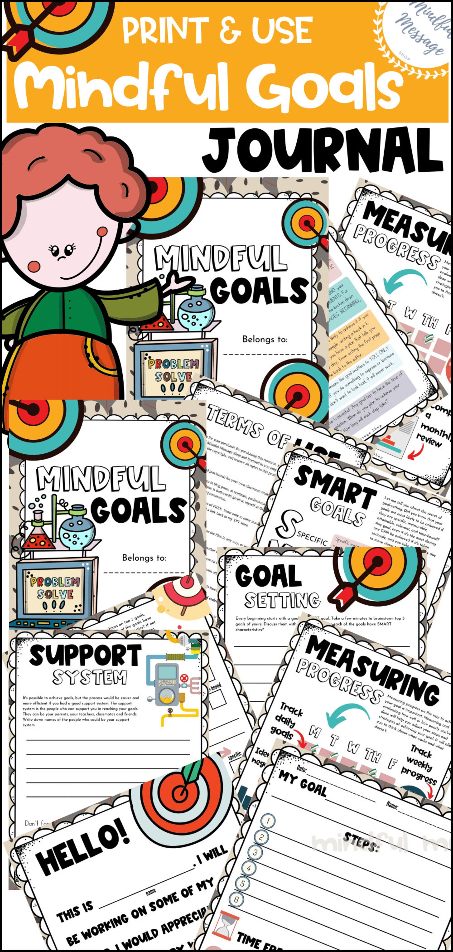 Kids Goals Planner Kids Goals Chart Back to School Goals Workbook Goals ...