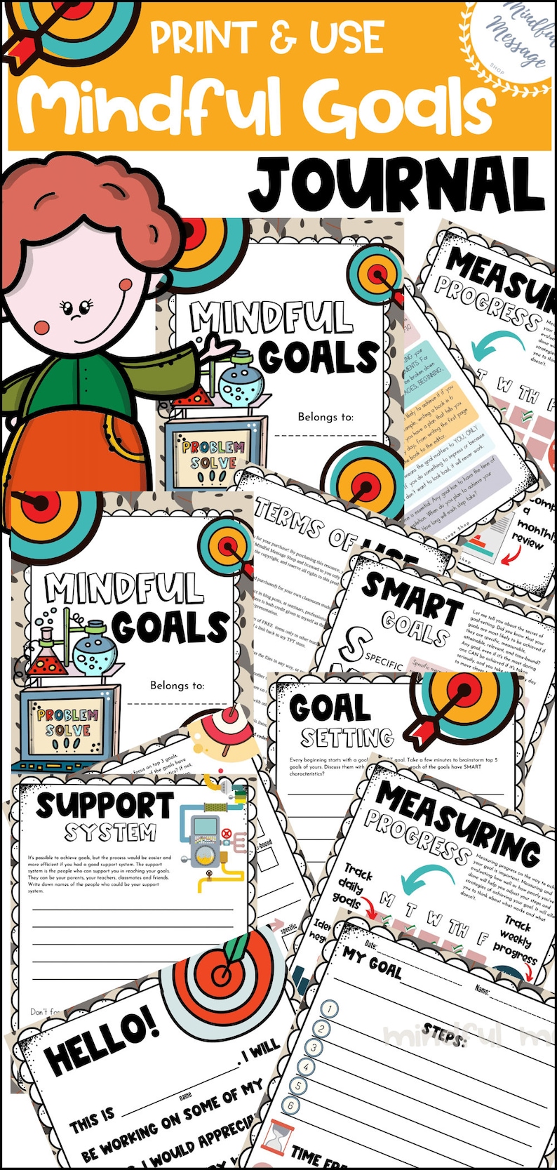 Kids Goals Planner Kids Goals Chart Back to School Goals Workbook Goals ...