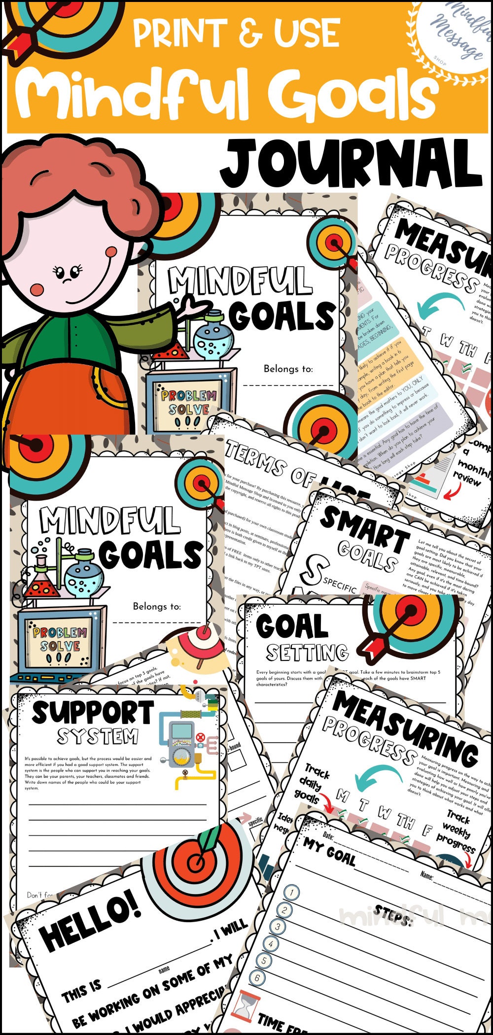 Kids Goals Planner Kids Goals Chart Back to School Goals Workbook Goals ...
