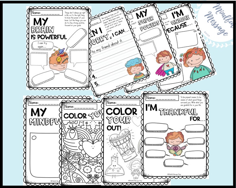 Mindfulness Activities - Mindfulness Journal / PDF Printable - Etsy