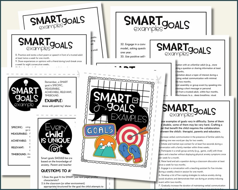 Selective Mutism Chart Selective Mutism Smart Goals Selective Mutism ...