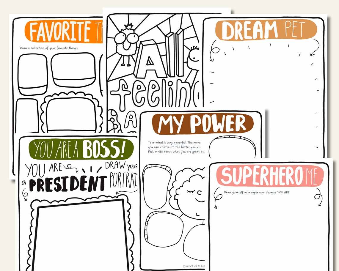 Kids Mental Health Coloring Sheets Kids Mental Health Check in Kids ...