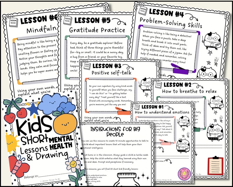 Kids Mental Health Check in Kids Mental Health Prints Kids Mental ...