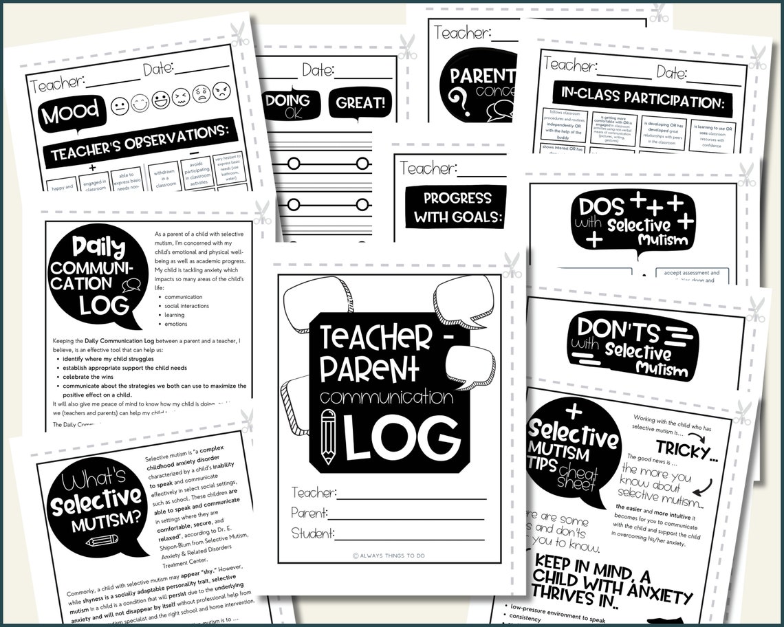 Selective Mutism Chart Selective Mutism Smart Goals Selective Mutism ...