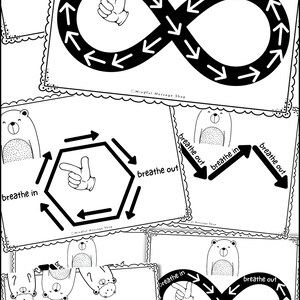 Breathing Board Breathing Cards Mindful Breathing Tool Mindful ...