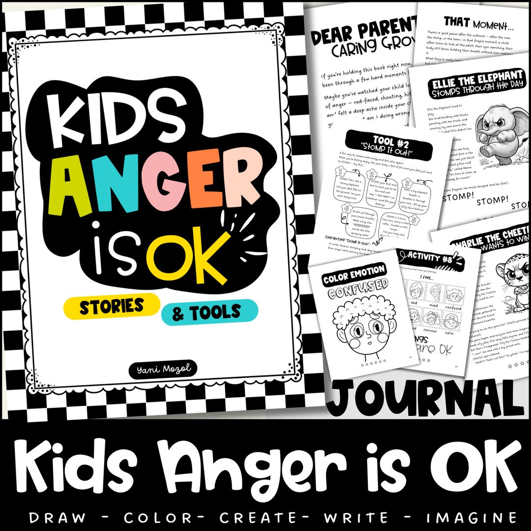Anger Management Impulse Control Workbook for Kids Anger Worksheet ...