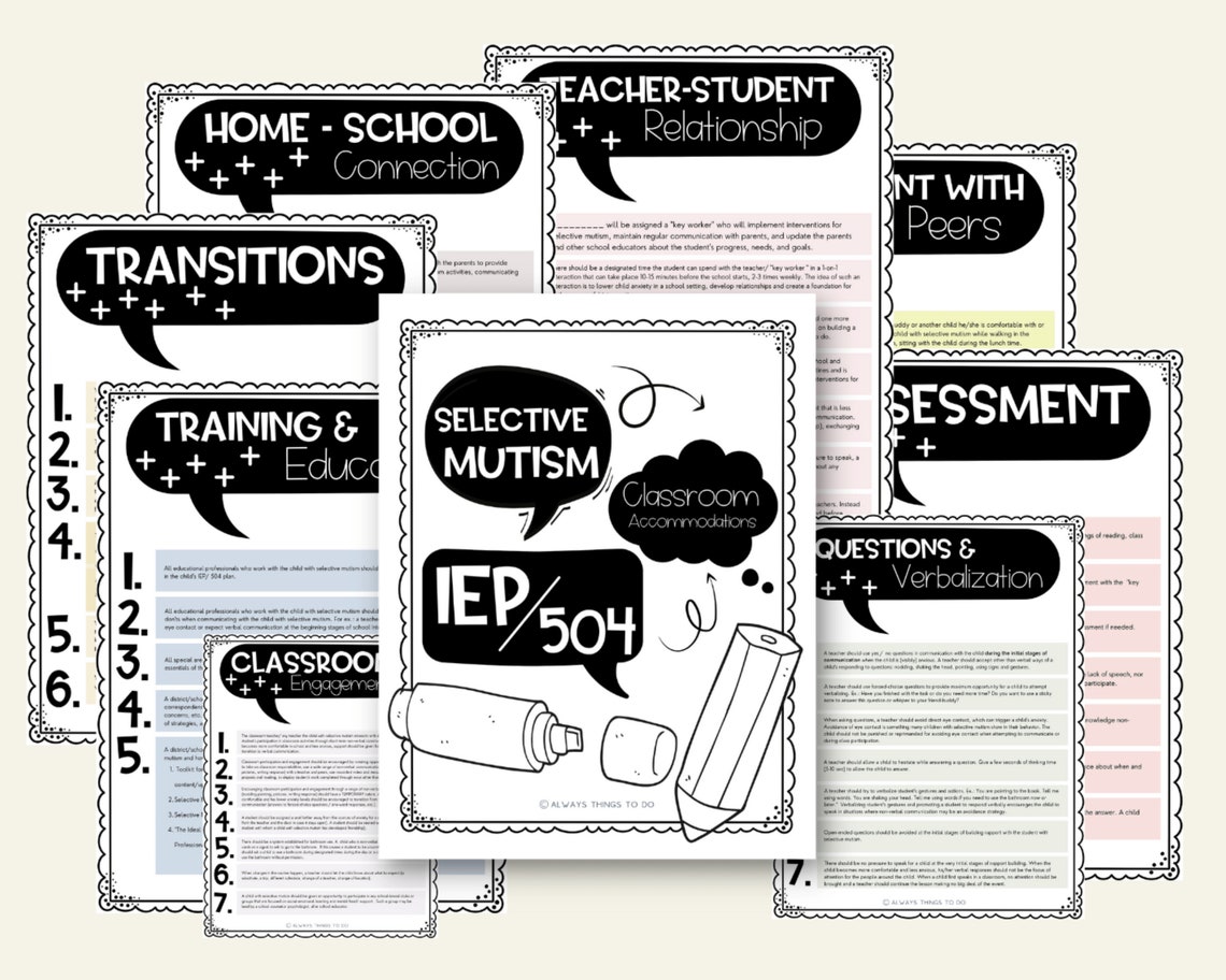 Social Anxiety Toolkit Selective Mutism IEP 504 Goals Selective Mutism ...