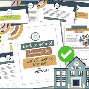 Selective Mutism Back to School Checklist Selective Mutism School Tips ...