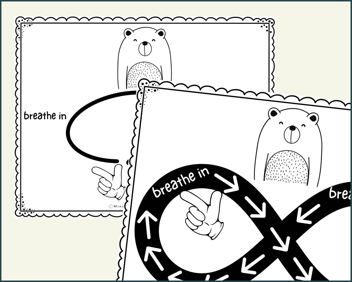 Breathing Board Breathing Cards Mindful Breathing Tool Mindful - Etsy