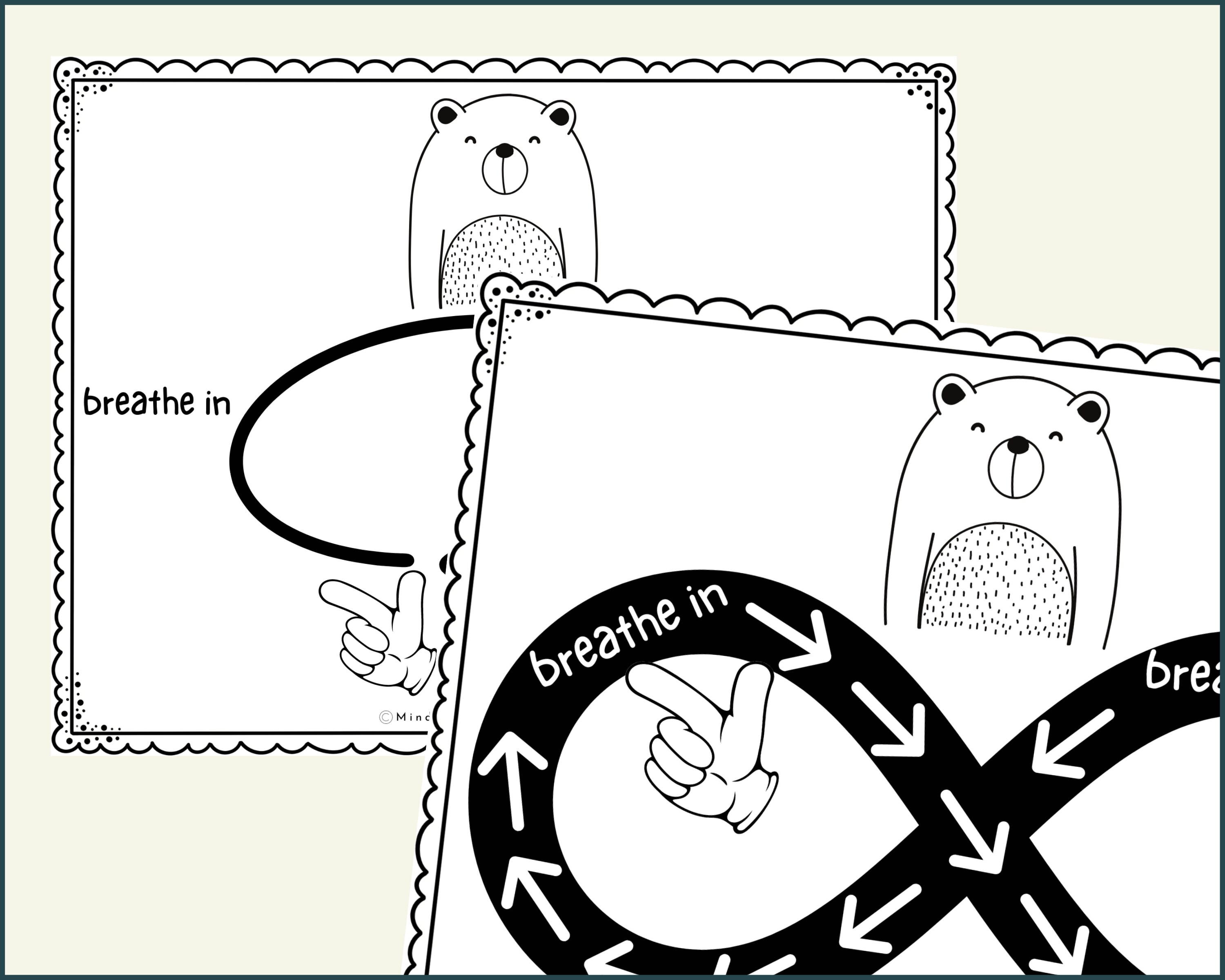 Breathing Board Breathing Cards Mindful Breathing Tool Mindful ...