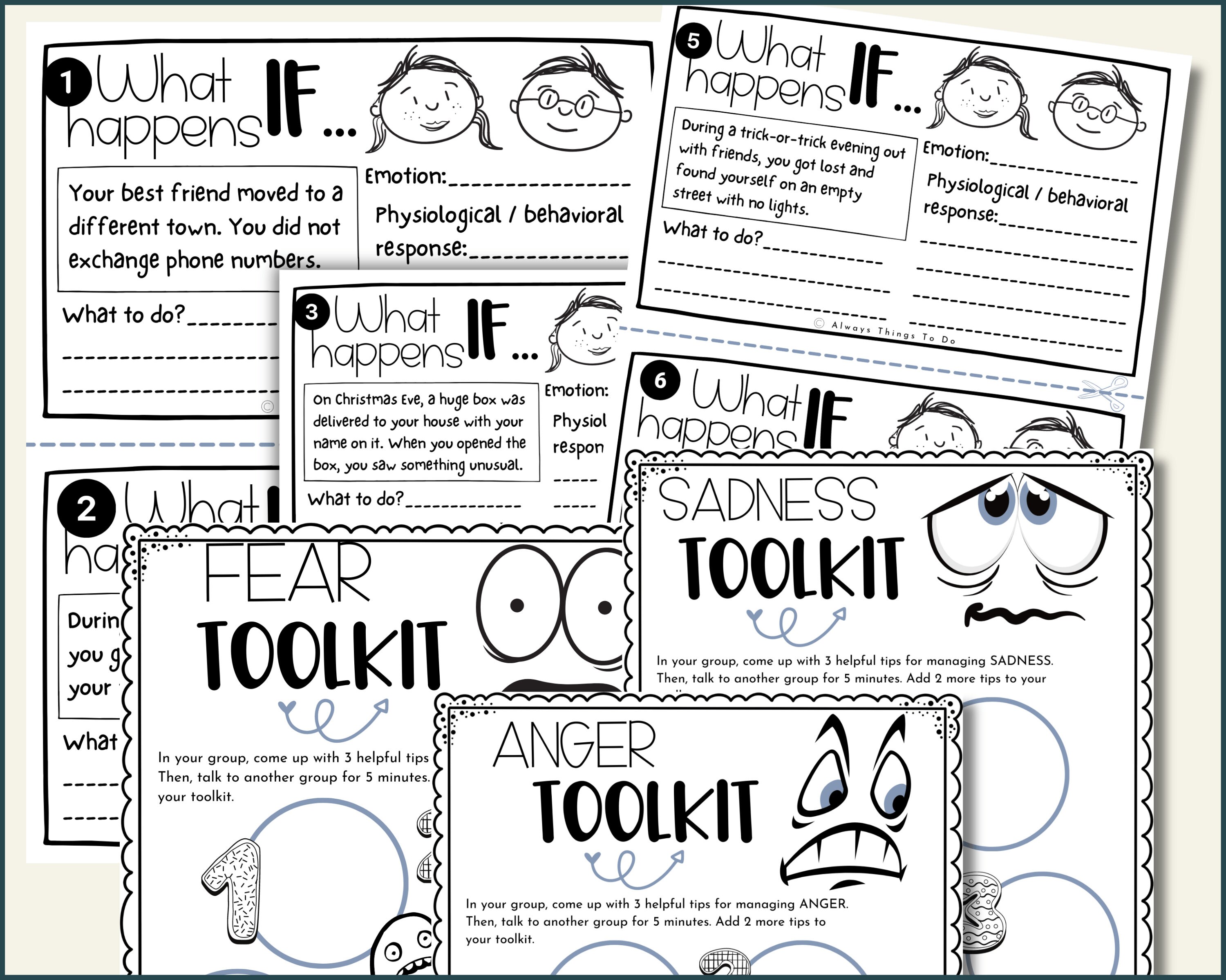 Kids Emotional Regulation Worksheets Kids Emotional Regulation Toolkit ...
