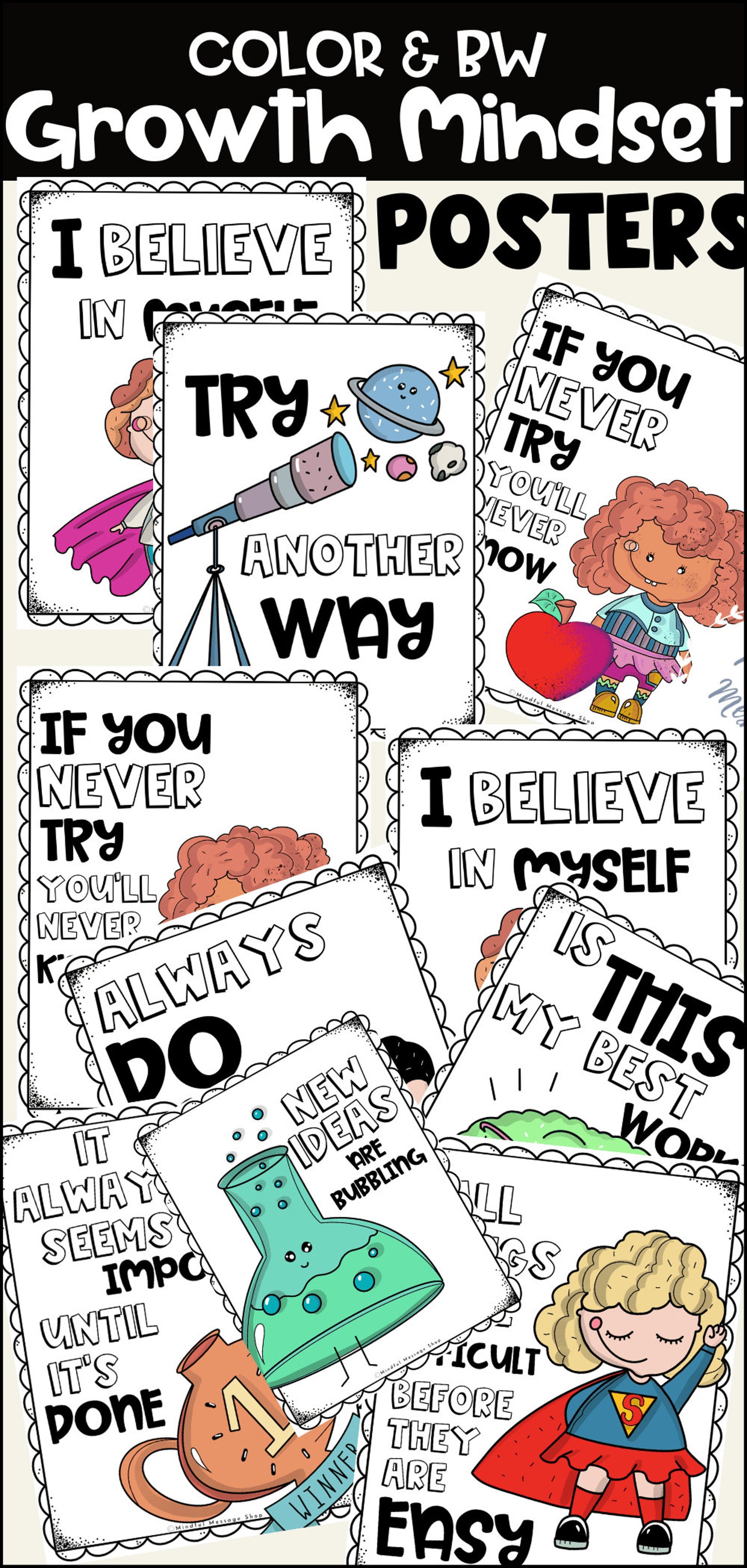 Growth Mindset Poster Growth Mindset Kids Printables Growth Mindset ...