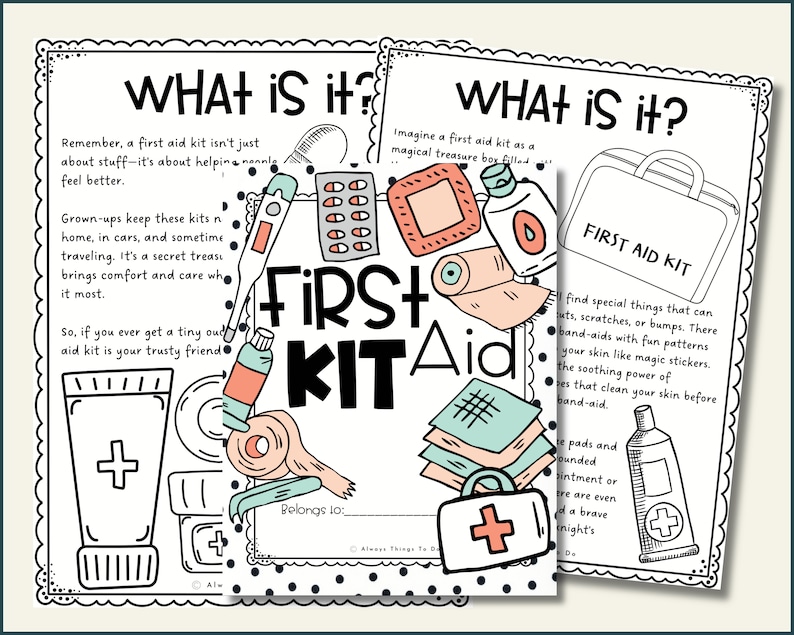 First Aid Kit Kids Travel Activity for Kids Travel Download for Kids ...