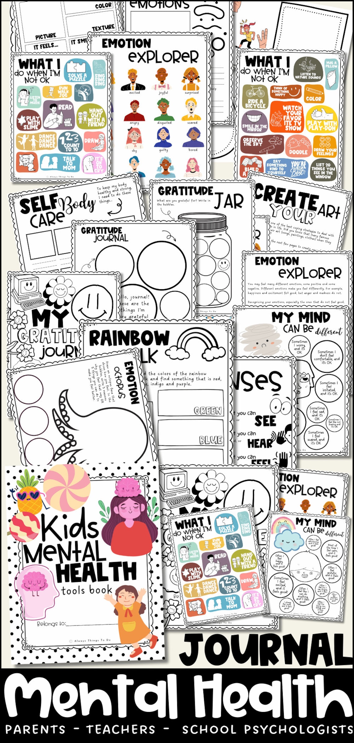 Mental Health Kids Activity Kids Mental Health Worksheets Kid Mental ...
