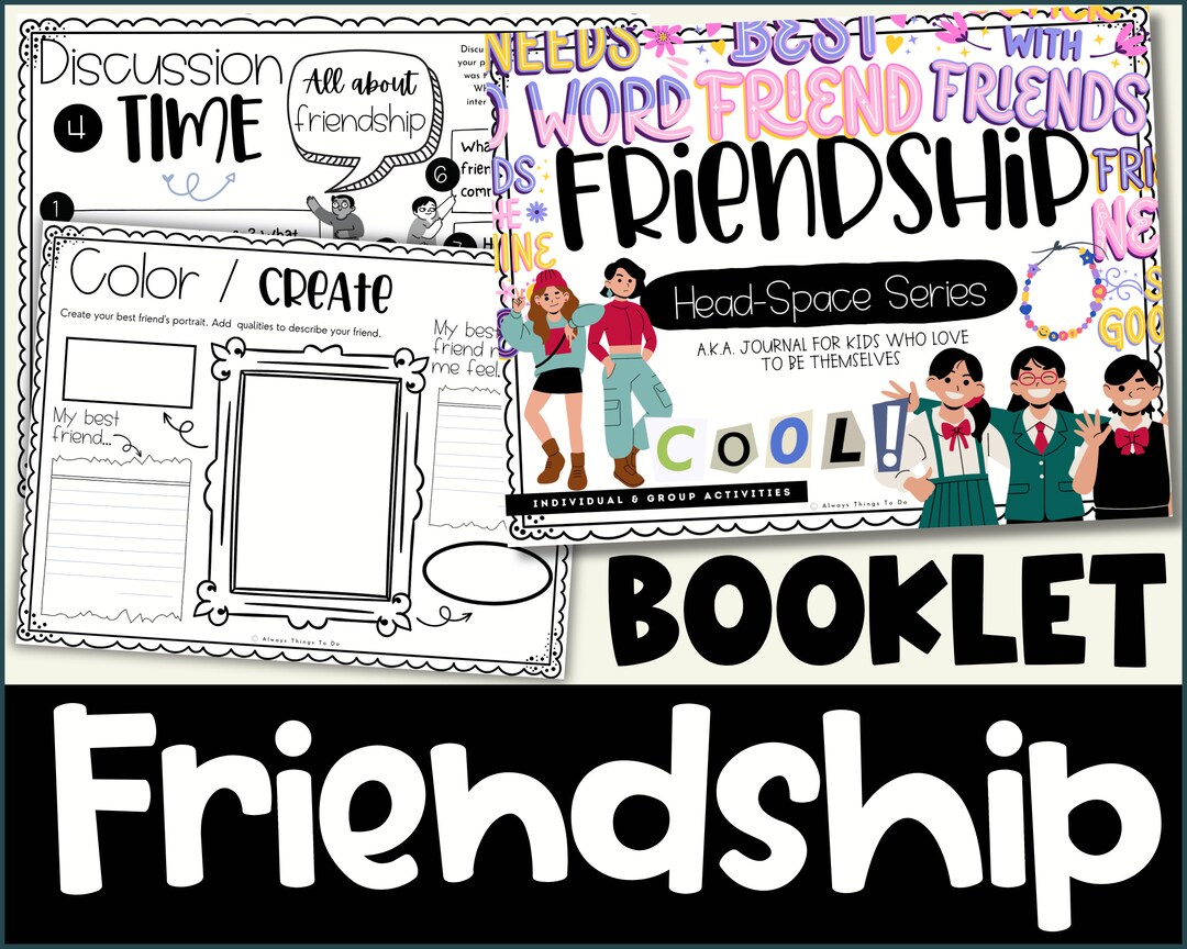 Friendship Worksheets for Kids Friendship Journal Friendship Printables ...