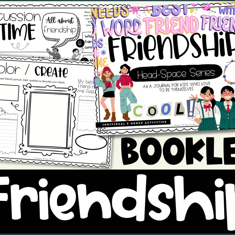 Friendship Worksheets for Kids - Etsy