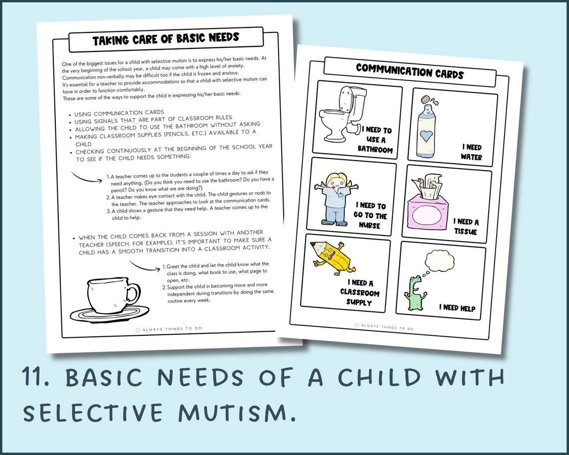Selective Mutism Classroom Accommodations Selective Mutism Anxiety ...