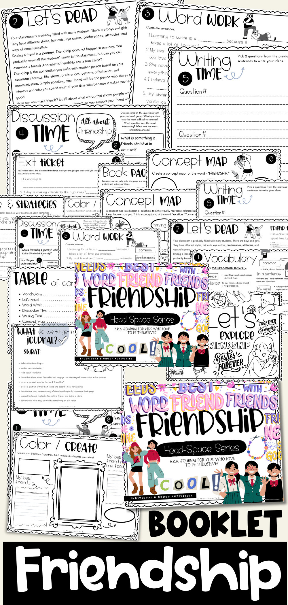 Friendship Worksheets for Kids Friendship Journal Friendship Printables ...