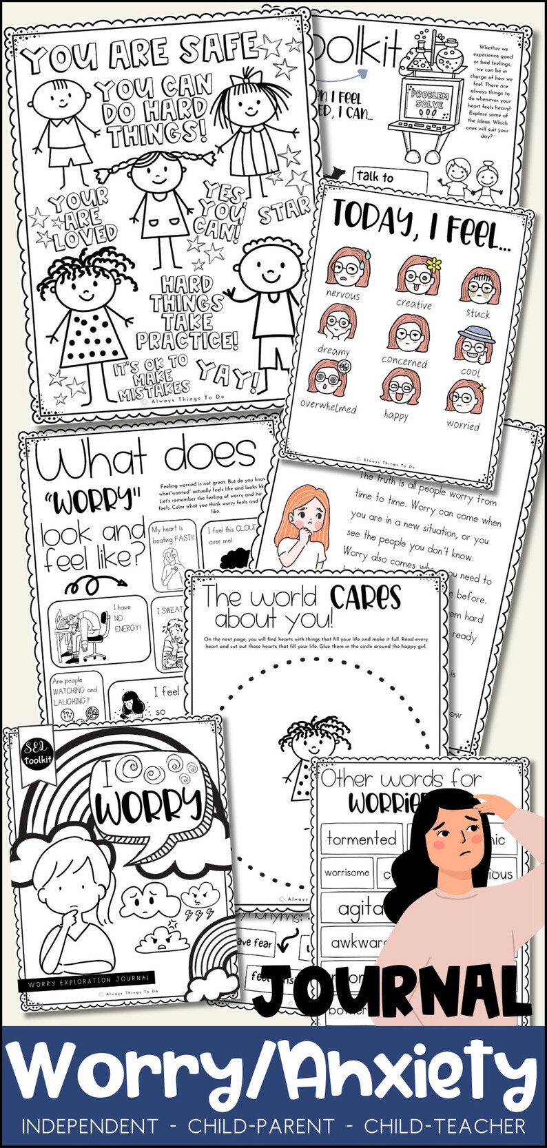 Worry Journal Kid Worry Worksheets for Kids Worry Journal Printable ...