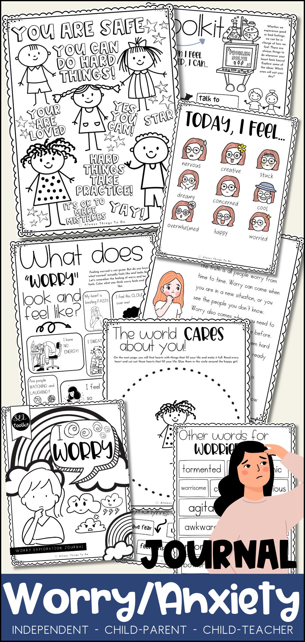Worry Journal Kid Worry Worksheets for Kids Worry Journal Printable ...