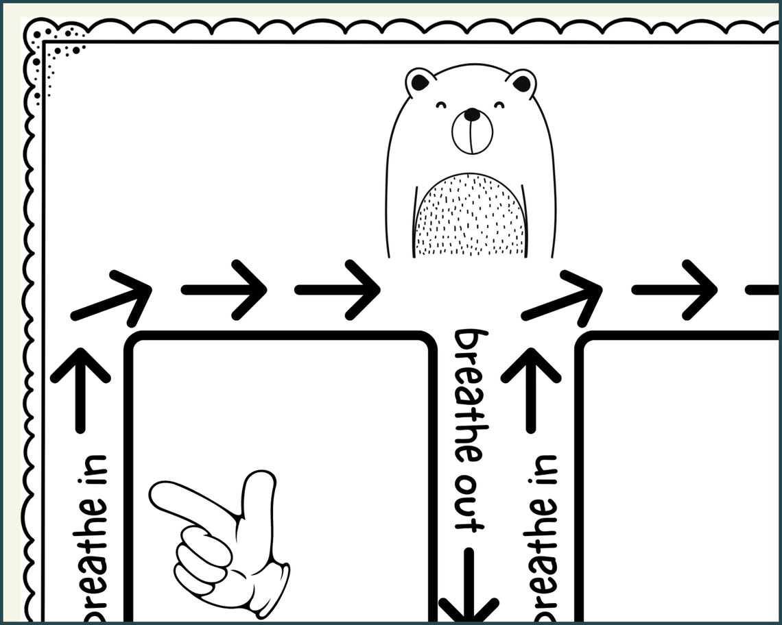 Breathing Board Breathing Cards Mindful Breathing Tool Mindful ...