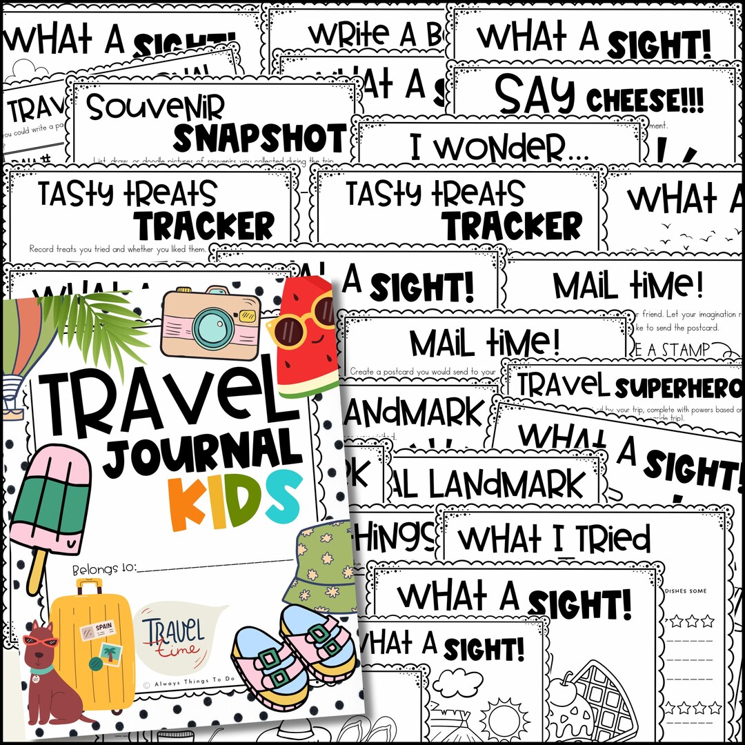 Travel Journal Printable Travel Journal for Kids Travel Book Activities ...