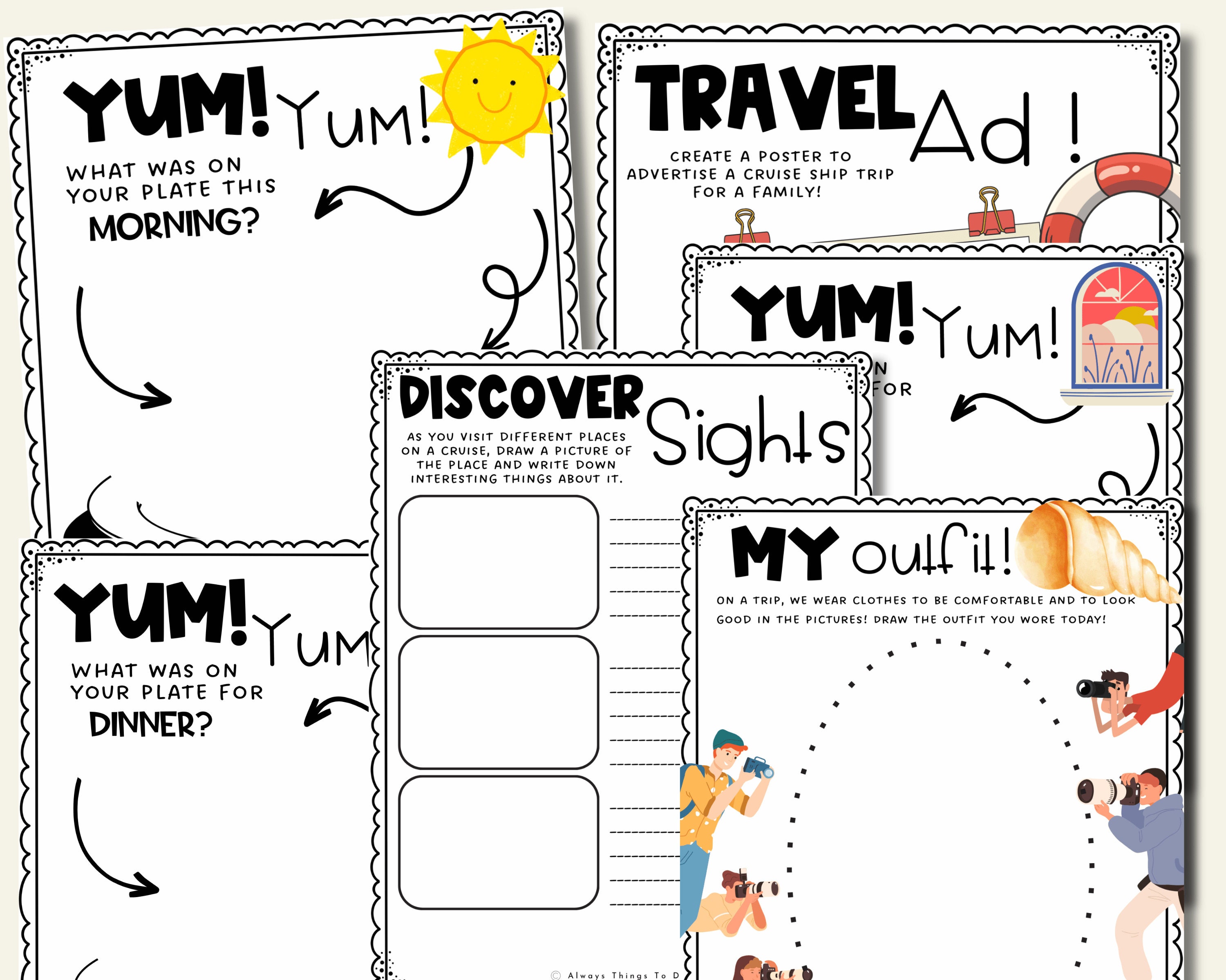 Kids Travel Journal Cruise Travel Journal Cruise for Kids Vacation Book ...