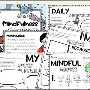 Mindfulness Journal Kids Mindfulness Journal Printable Mindfulness ...
