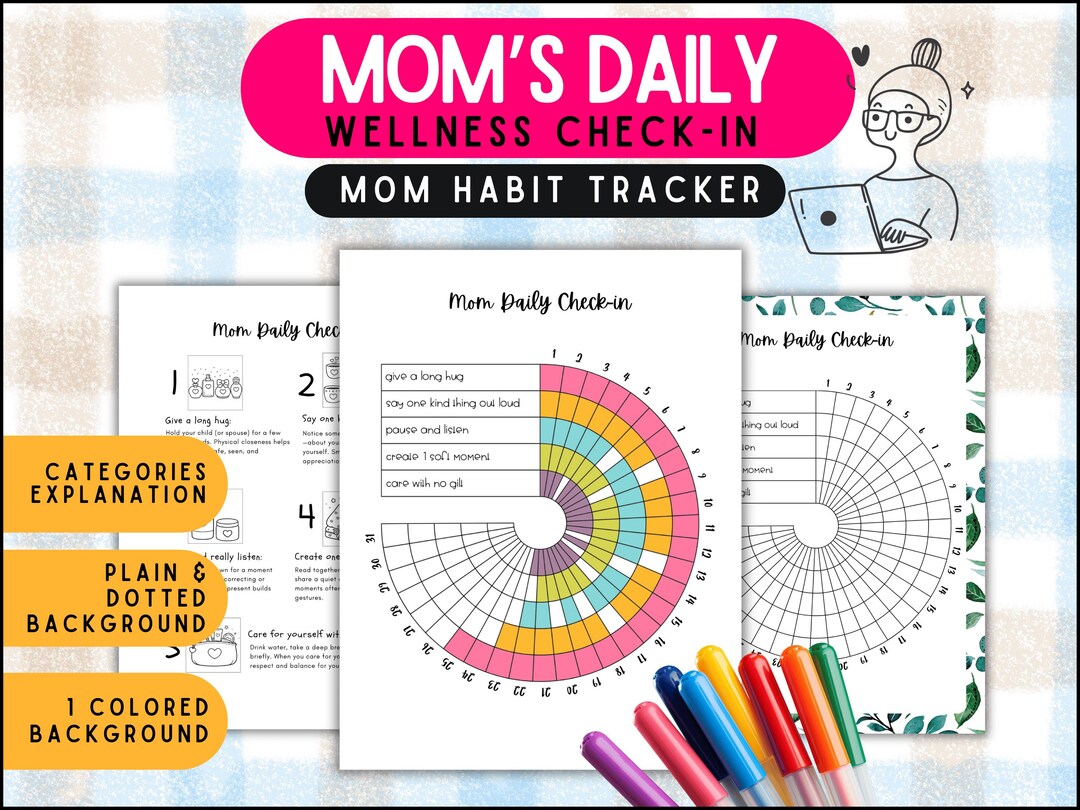 Habit Tracker for Mom | Goal Journal Page | Daily Routines & Self-care ...