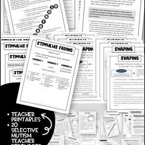 Selective Mutism Back to School Pack for Teachers Selective Mutism ...