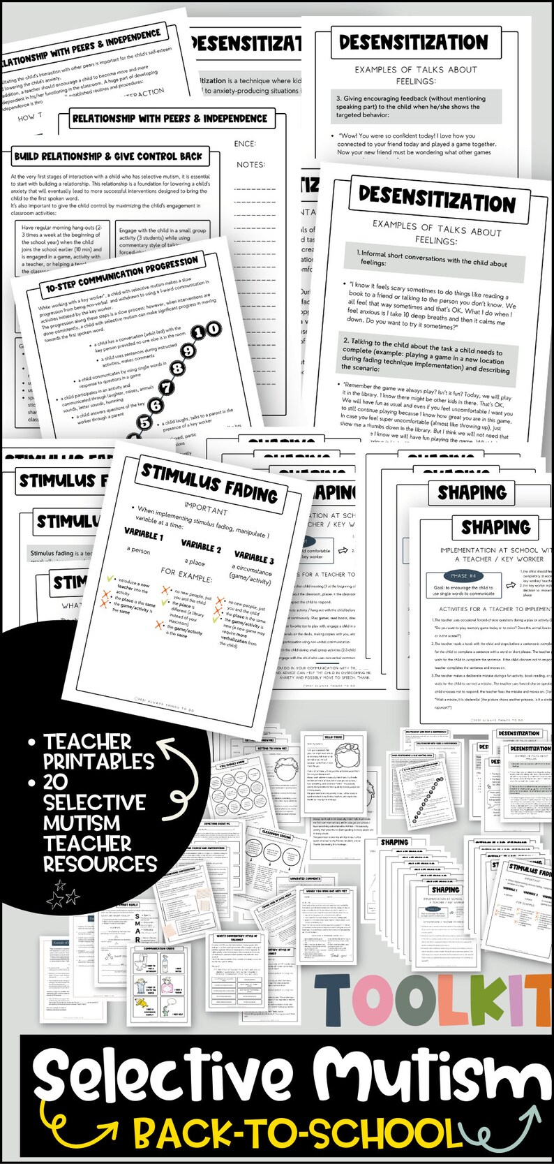 Selective Mutism Back to School Pack for Teachers Selective Mutism ...