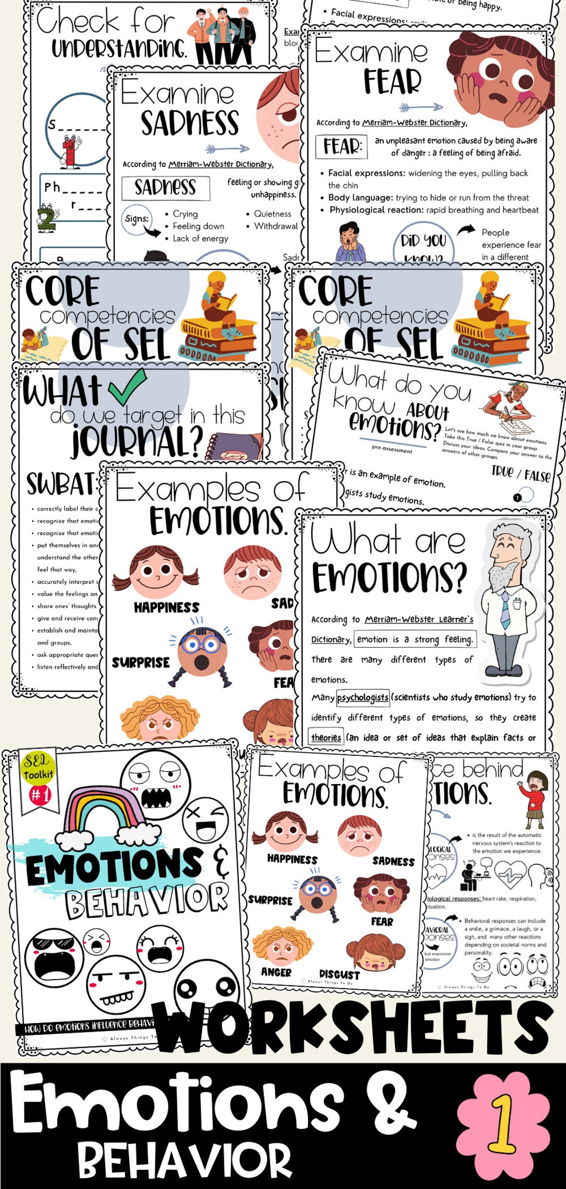 Emotions and the Body Worksheets Emotions and the Body Workbook ...