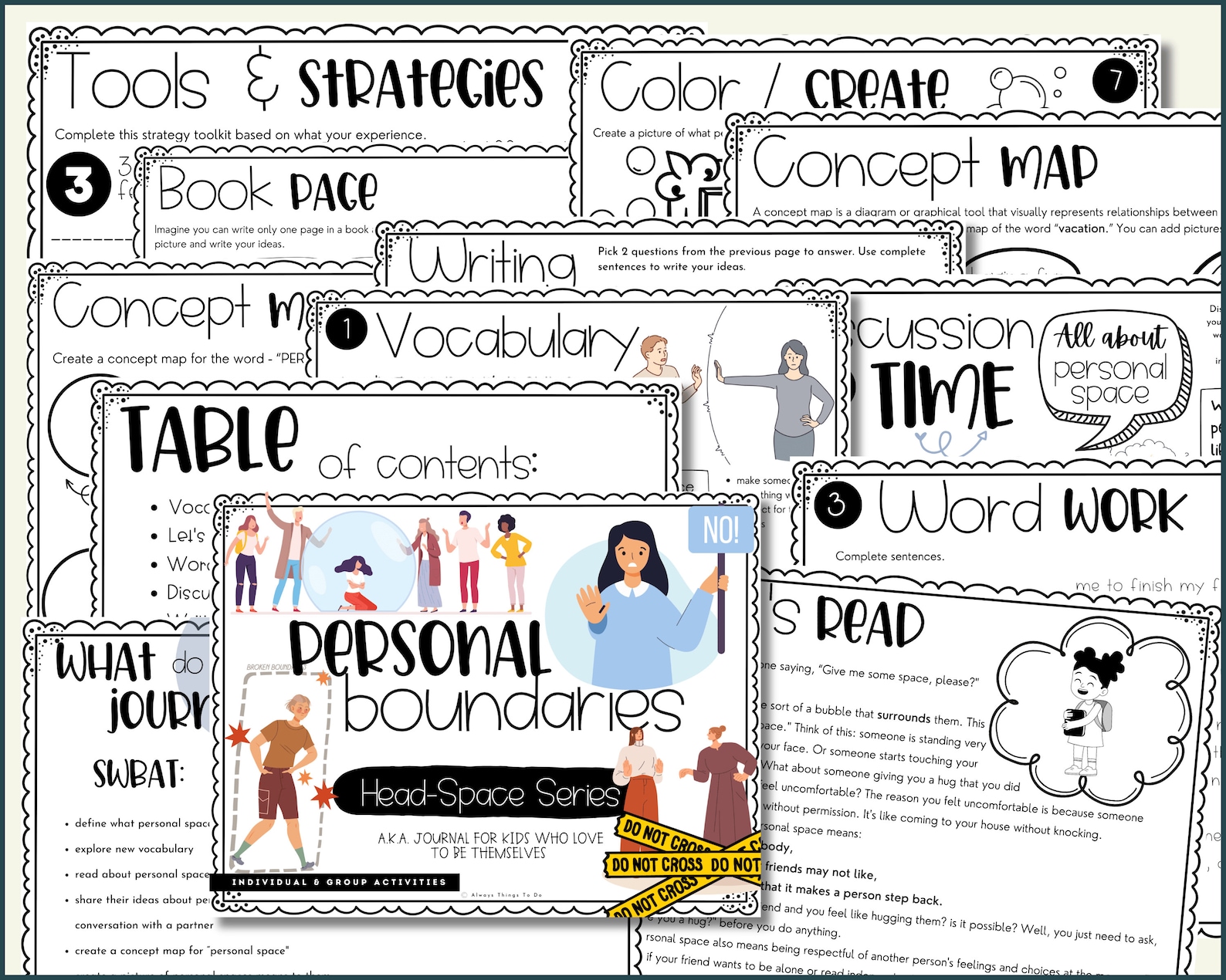 Boundaries Worksheets for Kids Boundaries Journal Boundaries Workbook ...