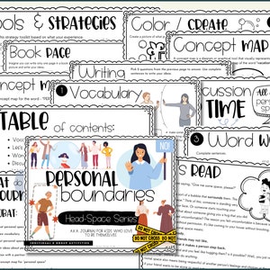 Boundaries Worksheets for Kids Boundaries Journal Boundaries Workbook ...