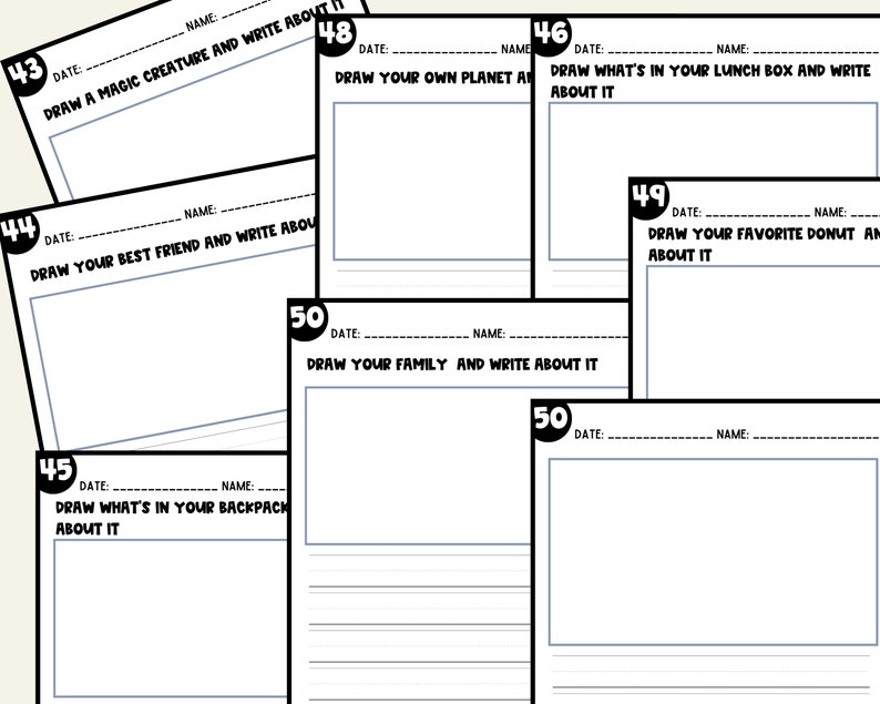 Writing Prompts for Kids Writing Practice Sheet for Kids Writing ...