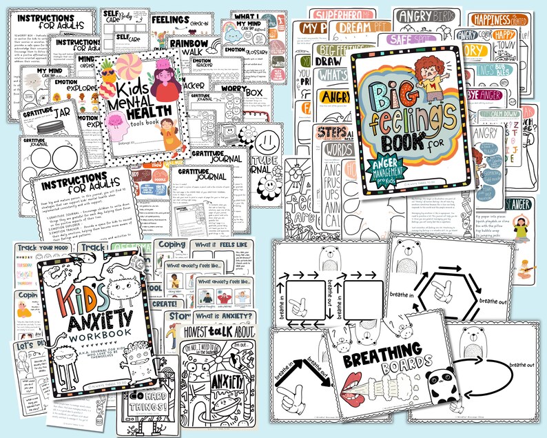 Mental Health Kids Activity Bundle Kids Mental Health Bundle Mental ...