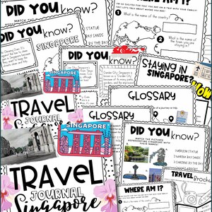 Kid Travel Journal Singapore Travel Journal Kid Singapore Vacation Book ...
