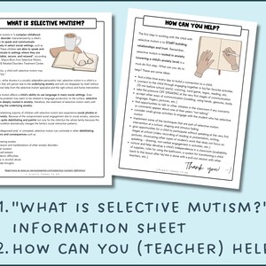 Selective Mutism Classroom Accommodations Selective Mutism Anxiety ...