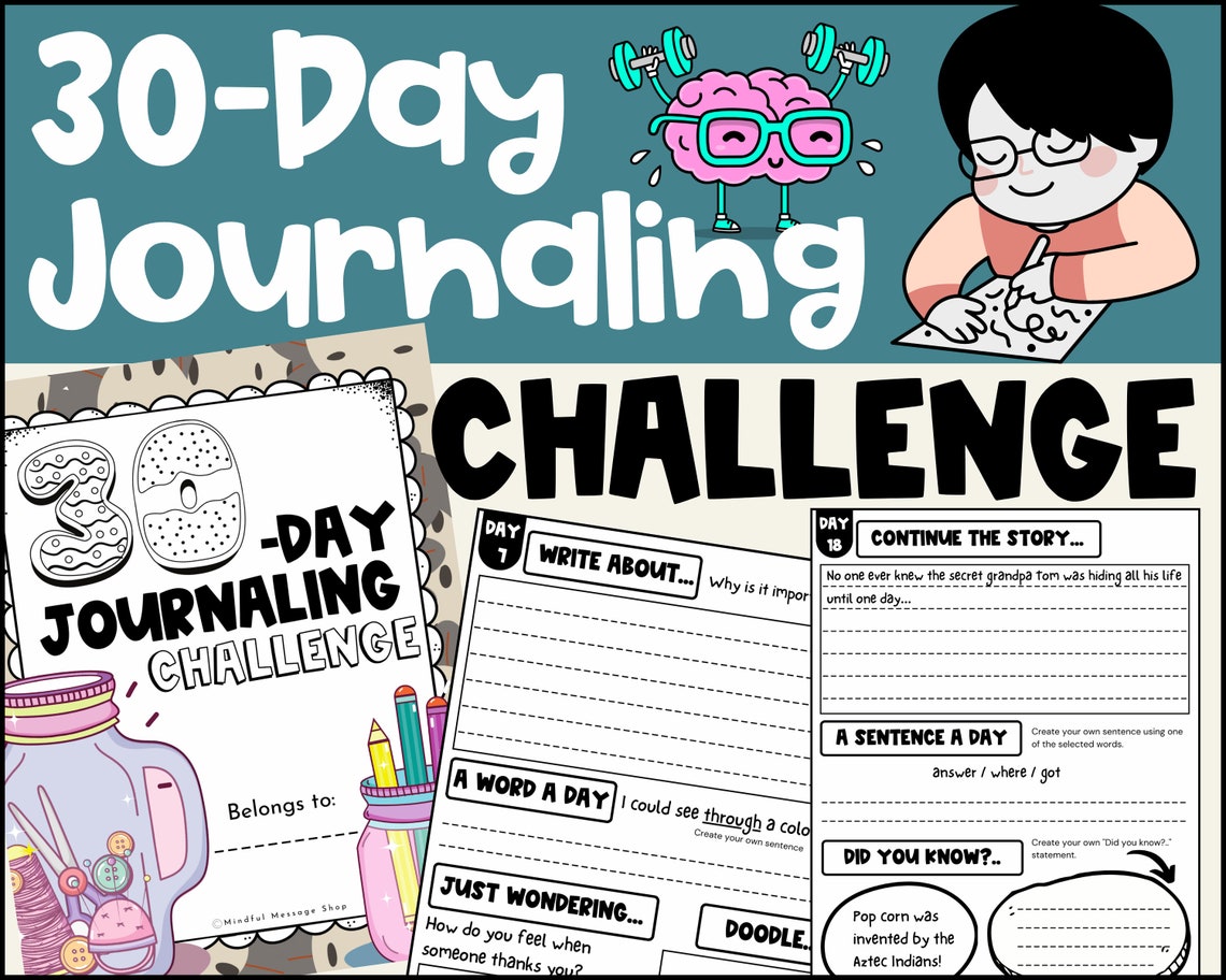 Kids Writing Journal Kids Writing Notebook With Prompts Kids Writing ...