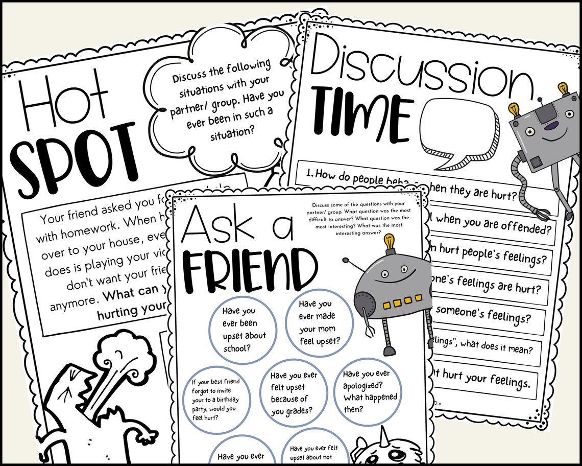 Feelings Printable Feelings Worksheets for Kids Feelings Journal for ...