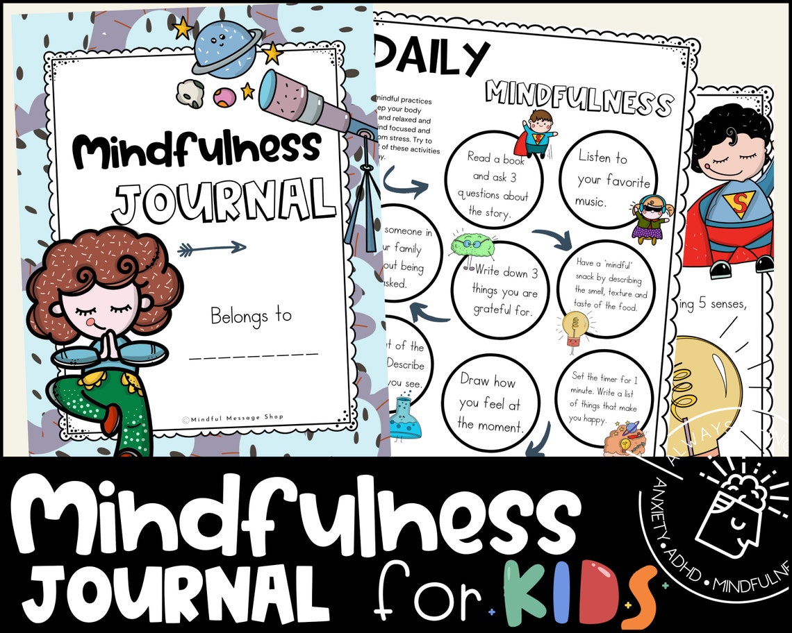 Mindfulness Journal Kids Mindfulness Journal Printable Mindfulness ...