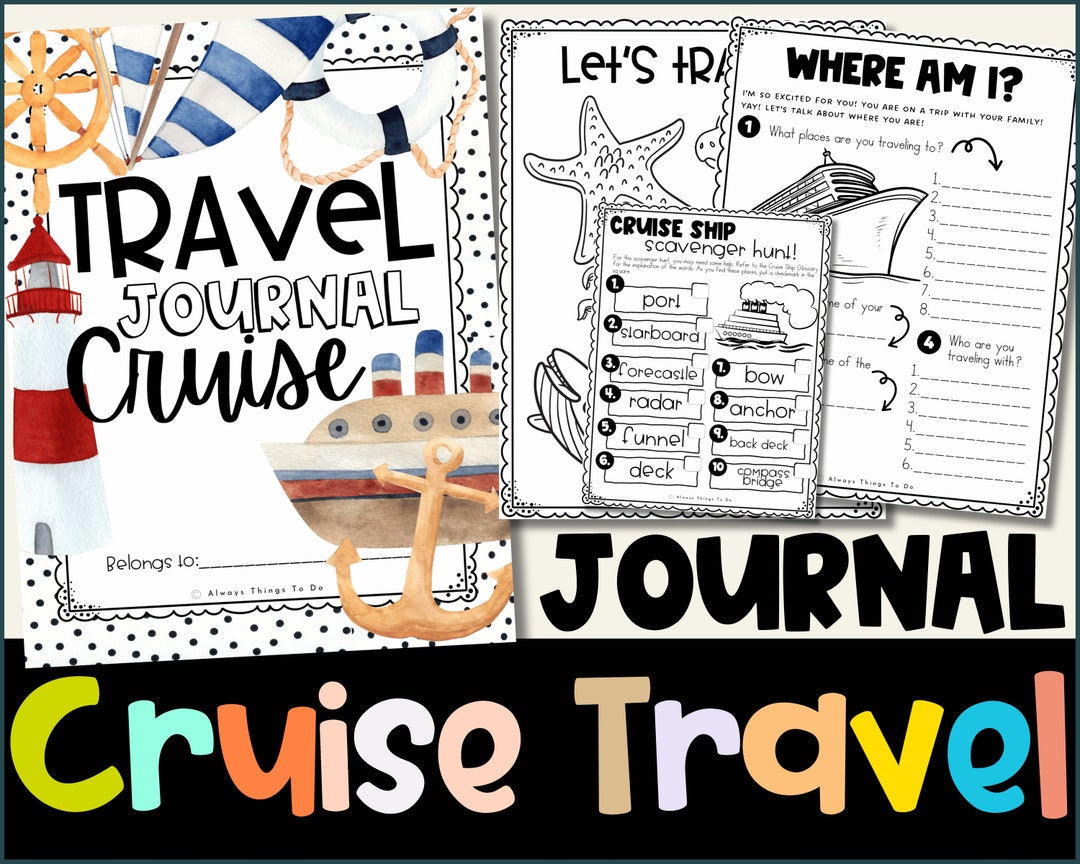 Kids Travel Journal Cruise Travel Journal Cruise for Kids Vacation Book ...