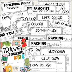 Travel Journal for Kids Travel Journal Printable Kids Travel Book ...