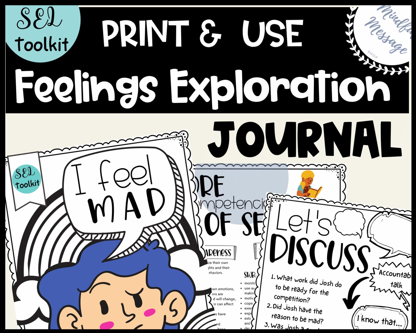 Feelings Worksheets Feelings Journal Feelings Printable Pages for 2nd ...