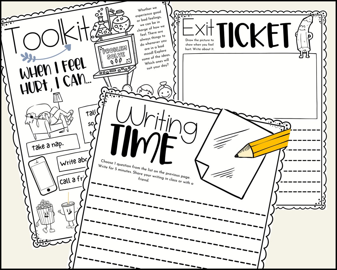 Feelings Printable Feelings Worksheets for Kids Feelings Journal for ...